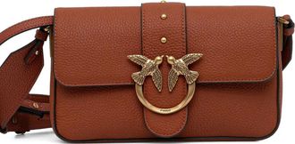 Pinko sac à bandoulière en cuir Love - Orange