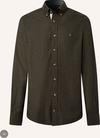 Hackett Freizeithemd Flannel Multi Trim gruen