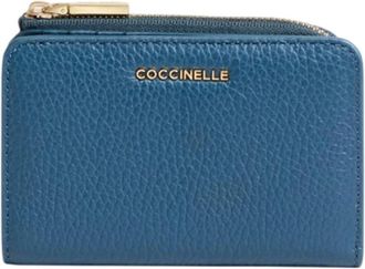 Coccinelle Femme, Accessoires, Bleu, Taille: ONE Size Portafoglio Small Pelle grana