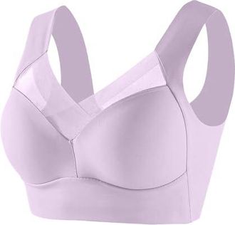 Generic Mince Sans Lacets Confortable Respirant Sous-v&ecirc;tements Grande Taille Boucle Femme Soutien-gorge Col V Gilet Bralette Sans Fil Soutien-gorge Maternit&eacute; 