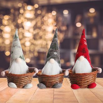 Generic Wichtel Weihnachten Deko, Weihnachtswichtel Figuren Weihnachtsmann Gnom Weihnachtsfiguren Klein Weihnachtszwerg Skandinavischer Handmade Plüschfiguren