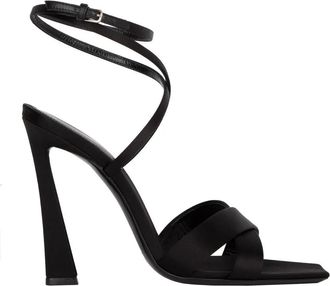Saint Laurent Sandalen - Corinne Sandals In Satin Crepe Black - Gr. 37 (EU) - in Schwarz - f&uuml;r Damen