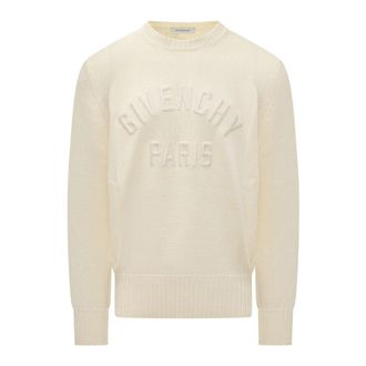Givenchy Pullover aus Baumwollstrick mit Paris-Stickerei - - Knitwear - Herren - Beige - S
