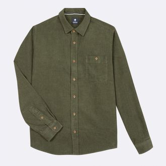 Faguo Chemise classique en coton bio kaki