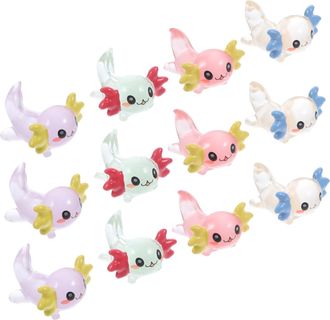 Holibanna Mini-tierfiguren Für Außen Dekoration 12 Stück Leuchtende Kunstharz Tier-skulpturen Gartendeko Wohndekor