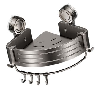 Generico Eckregal f&uuml;r Badezimmer - Organizer mit 30 x 6,8 cm, Raumregal aus ABS-Aluminium, rostfreies Wandmontage-Design | Duschaufbewahrungshalter mit Halteru