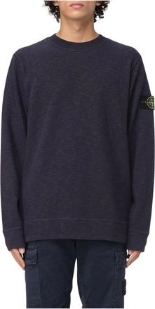 Stone Island Homme, Sweatshirts et sweats à capuche, Bleu, Taille: XL Long Sleeve Crew Neck Top
