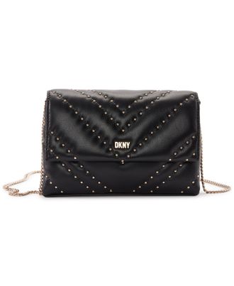 DKNY Womens Madison Park Clutch - Black/Gold, One Size