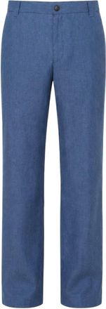 120% Lino Homme, Pantalons, Bleu, Taille: M Chinos