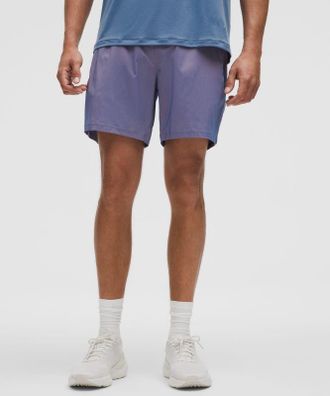 lululemon Short Pace Breaker non doublé Irisé pour Hommes - 18 cm - Bleu - Taille 2XL