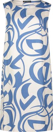 Betty Barclay Damen Leinenkleid ohne Arm 46, Nature/Blue