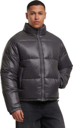 Urban Classics Herren Winterjacke Shiny Puffer Jacket, gl&auml;nzende Steppjacke mit hohem Kragen, Regular Fit, warme Winterjacke, Gr&ouml;&szlig;en S - 5XL