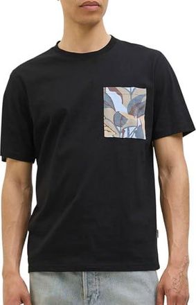 Jack & Jones Jortavira AOP T-Shirt &agrave; Manches Courtes et col Rond pour Homme, Noir, XXL