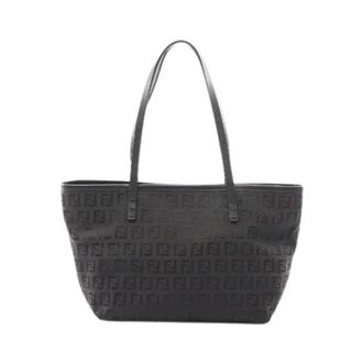 Fendi Pre-owned Sac cabas en toile et cuir Zucchino - Femme - Pre-owned - Brun - Taille: ONE Size