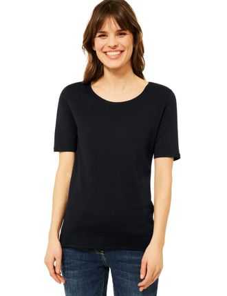Cecil Damen Lena T Shirt, Schwarz (Black 10001), XL EU