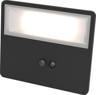 Eglo LED Solarlampe außen Panettieri, Außenlampe mit Solar Panel, Outdoor Wandlampe solar mit Bewegungsmelder, Schwarze Außenleuchte, neutralweiß, IP44, 86