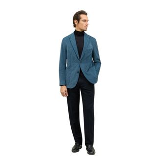 Boglioli Homme, Vestes, Bleu, Taille: L K-Veste B&eacute;b&eacute; en Velours C&ocirc;tel&eacute;