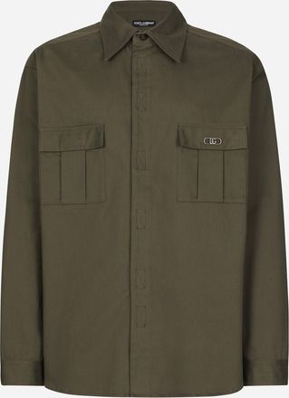 Dolce & Gabbana Hemd Aus Baumwolle Mit Taschen - Mann Hemden Mehrfarbig 42