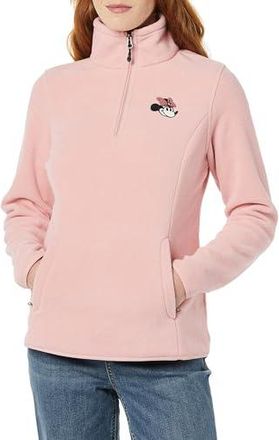 Amazon Essentials Disney | Marvel | Star Wars | Princess Vestes molletonnées en Polaire à Quart de Zip Femme, Minnie Faces, XXL