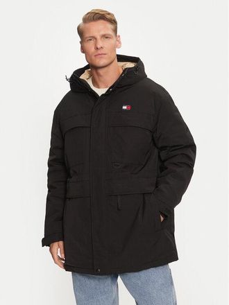 Tommy Jeans Winterjacke DM0DM20005 Schwarz Relaxed Fit