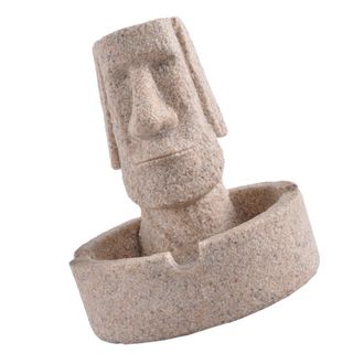 SOLUSTRE 1 Stück Aschenbecher Dekoration Gartenurne Tür Retro- Aschenschale mit Deckel Tiki office decoration kunstharz Desktop-Ornament dekoringe gelbe ashtra