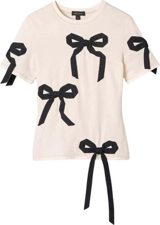 Marc Jacobs Femme, Tops, Blanc, Taille: 40 FR Bow Shrunken Tee