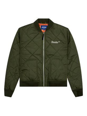 Awake NY veste bomber matelassée à logo brodé - Vert