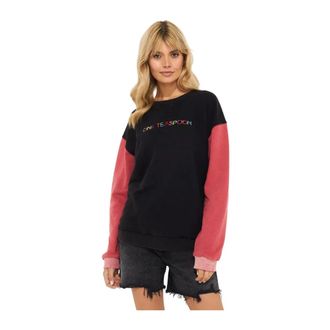 One Teaspoon Smiley Sweatshirt ohne Kapuze - - Sweatshirts & Hoodies - Damen - Schwarzk - XS