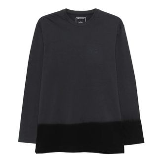 Yohji Yamamoto U Dip LS Tee - - Tops - Herren - Schwarzk - 2XS