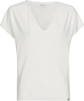 Marie M&eacute;ro Femme, Pulls, Beige, Taille: 40 FR Haut &agrave; col en V large