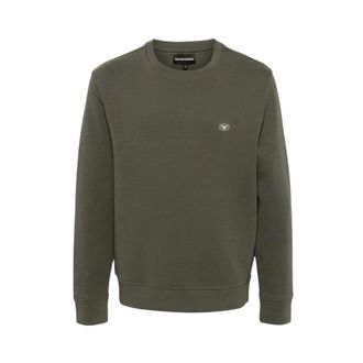 Emporio Armani Homme, Sweatshirts et sweats à capuche, Vert, Taille: XL Sweat à col rond brodé Chimera