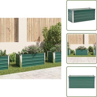 vidaXL Vidaxl - Lit sur&eacute;lev&eacute; de jardin Acier galvanis&eacute; 100x40x45 cm Vert - Jardini&egrave;re - Pot De Fleurs Ext&eacute;rieur - Bac De Plantation - Jardin Vertical