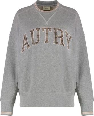 Autry Femme, Sweatshirts et sweats &agrave; capuche, Gris, Taille: 40 FR Varsity Letter SweaT-shirt
