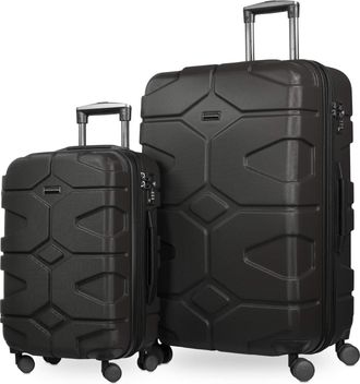 HAUPTSTADTKOFFER X-Kölln - 2er Koffer-Set Trolley-Set Rollkoffer Reisekoffer, TSA, (S & L), Schwarz matt