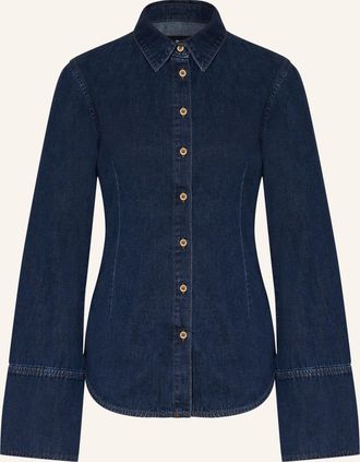 7 For All Mankind Jeansbluse blau