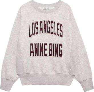 Anine Bing Femme, Sweatshirts et sweats &agrave; capuche, Beige, Taille: 42 FR Harry Shrunken SweaT-shirt