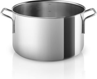 Eva Solo Eva Trio | Stainless Steel Topf 6,5 l 24 cm | Perfekt für eine große Portion Suppe, Schmorgerichte, das Kochen eines Suppenhuhns oder hausgemachter Br