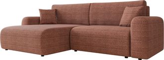 Mirjan24 Ecksofa Fegror, Eckcouch mit Bettkasten und Schlaffunktion, Elegante Couch, Polsterecke Sofa, Couchgarnitur, Schlafsofa, Bettsofa, Seite Universal (Ta