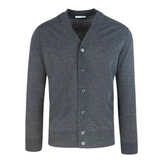 Paolo Pecora Homme, Pulls, Gris, Taille: 2XL Cardigan en m&eacute;rinos