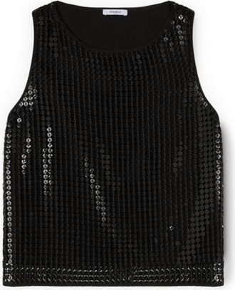 Motivi Femme, Tops, Noir, Taille: 34 FR Top en maille avec sequins
