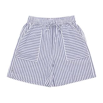 Obey Gestreifter Baumwoll-Shorts-Set - - Shorts - Damen - Blau - M