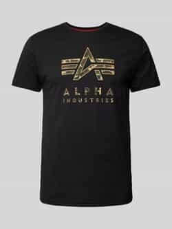 Alpha Industries T-Shirt mit Label-Print