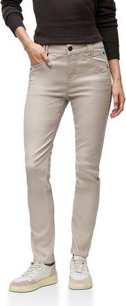 Street One Damen 3715973 Slim Fit Coated Hose, Dark Moonstone Sand, 42W / 32L EU
