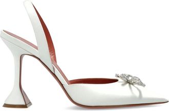 Amina Muaddi Femme, Chaussures, Blanc, Taille: 38 1/2 EU Rosie Sling 95