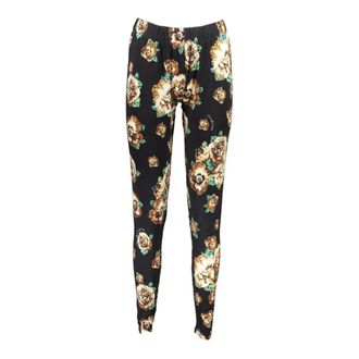Cavalli Damen Bedruckte Leggings mit Elastischem Bund - - Trousers - Damen - Schwarzk - XS
