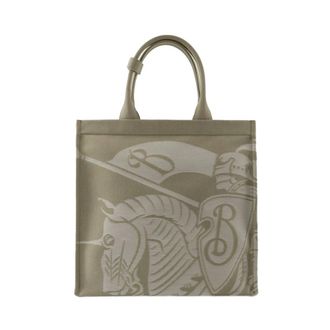 Burberry Beige Baumwoll Shopper Tasche mit Lederfutter - - Bags - Damen - Beige - ONE SIZE