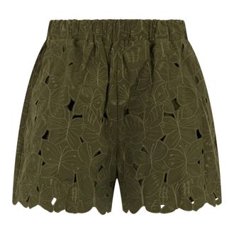 Red Valentino Perforierte Sommer-Shorts - - Shorts - Damen - Gr&uuml;n - L