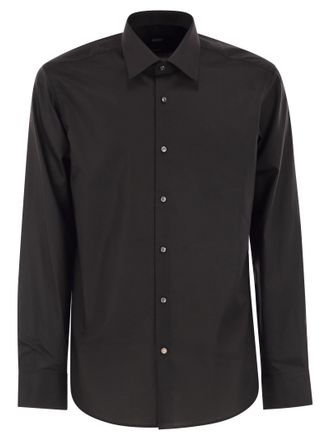 HUGO BOSS Chemise Boss Regular Fit en popeline de coton facile &agrave; repasser