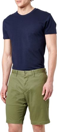 Tommy Hilfiger Harlem Short Herren 1985 MW0MW23568 Chino-Shorts, Grün, 30W, Grün (Battle Green), 30W