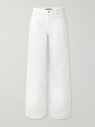 Ralph Lauren Collection Jean Large Taille Mi-haute - Blanc